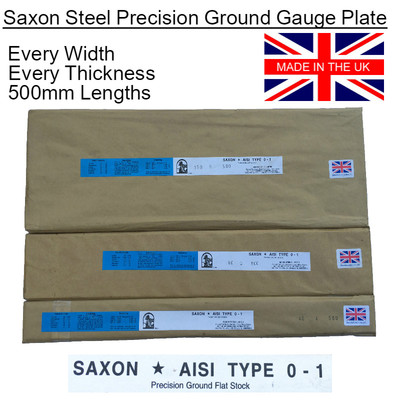 Ground Flat Stock Gauge Plate O1 Steel. Every Metric Thickness + Width ...