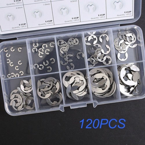Comprehensive Stainless Steel E Clip Retaining Ring Assortment Kit 120 ...
