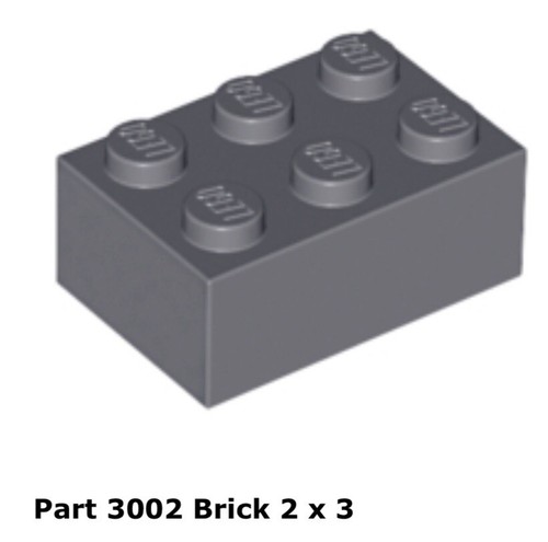 Lego 1x 3002 Dark Bluish Gray Brick 2 x 3 5974 | eBay