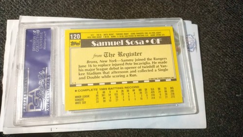 1989 Topps M.L. Debut Sammy Sosa #120 PSA GEM MINT 10 | eBay