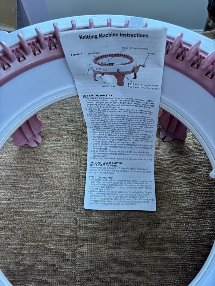 Sentro Knitting Machine 48 WITH BOX AND MANUAL USED plus Sentro 22 ...