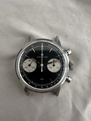 1960s Hamilton 'Reverse Panda' Chronograph Ref. 7723. Sharp Case ...