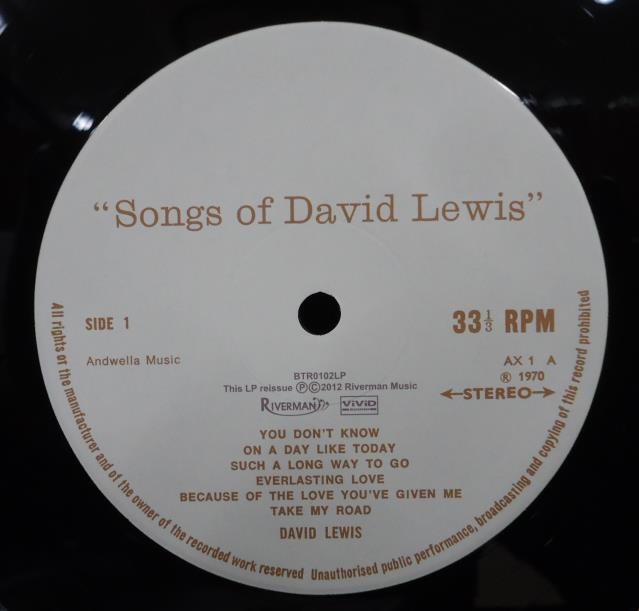 DAVID LEWIS / SONGS OF DAVID LEWIS (1970) (Reissue) | eBay