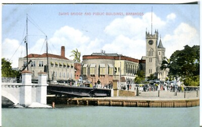 Barbados Bridgetown - Swing Bridge and Public Buildings circa 1910 G. A ...