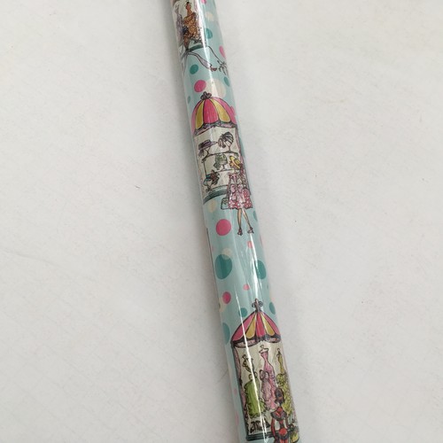 Gift wrap wrapping paper blue with cute window shopping graphics NOS | eBay