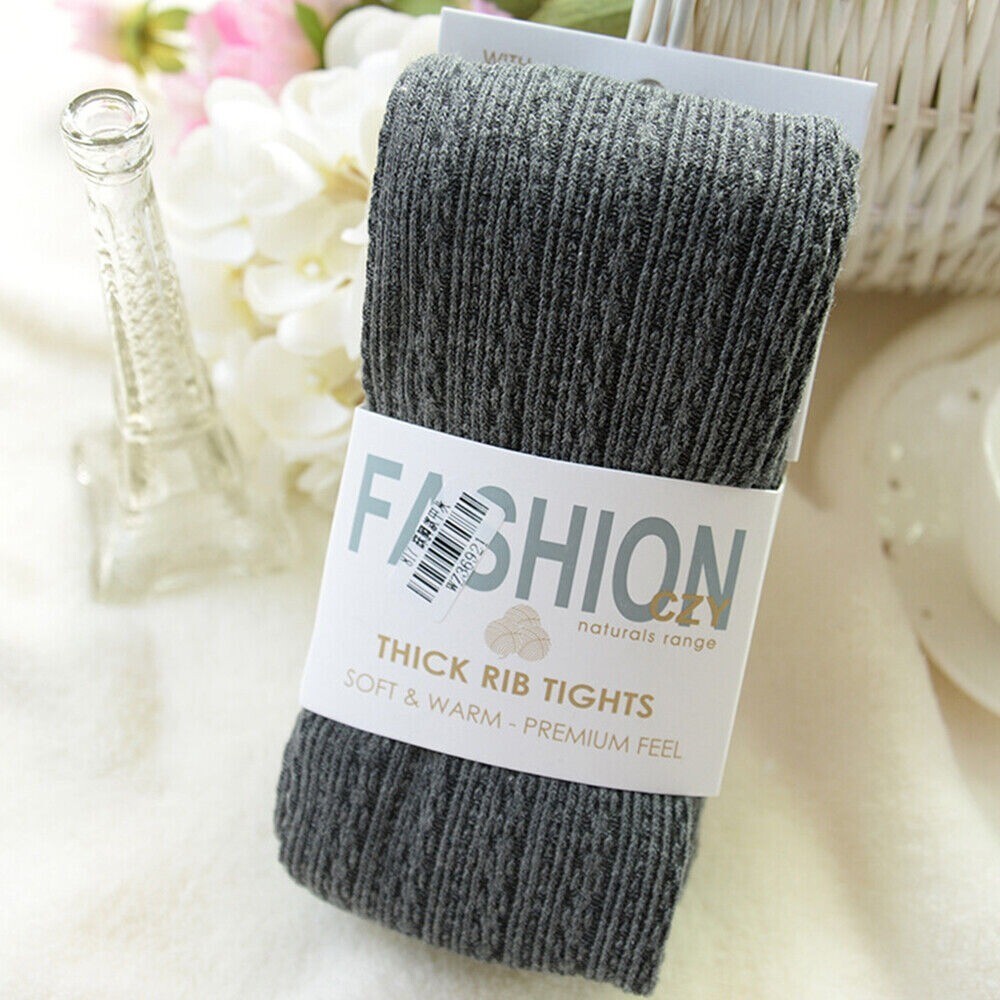 Yarn Knitted Tights Woolen Pantyhose Fashion Winter Stretch Stockings ...