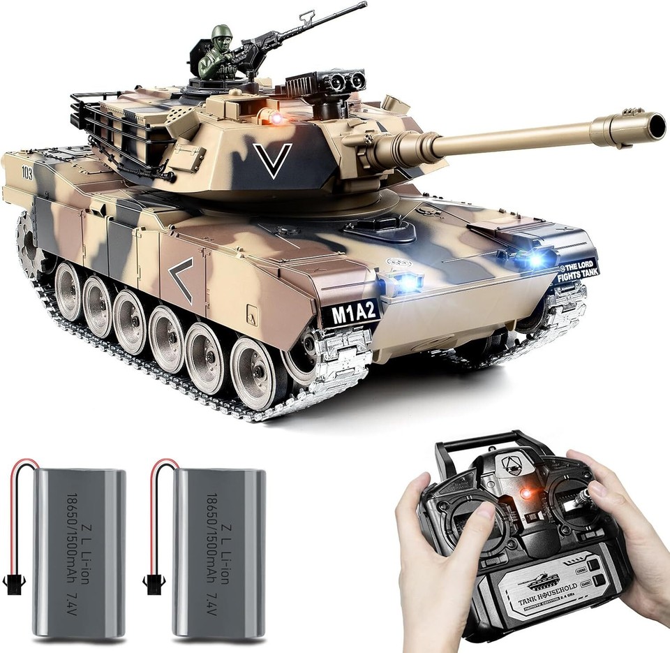 RC Tank 1:18 Alloy Metal M1A2 Abrams Remote Control Model Army Toy ...