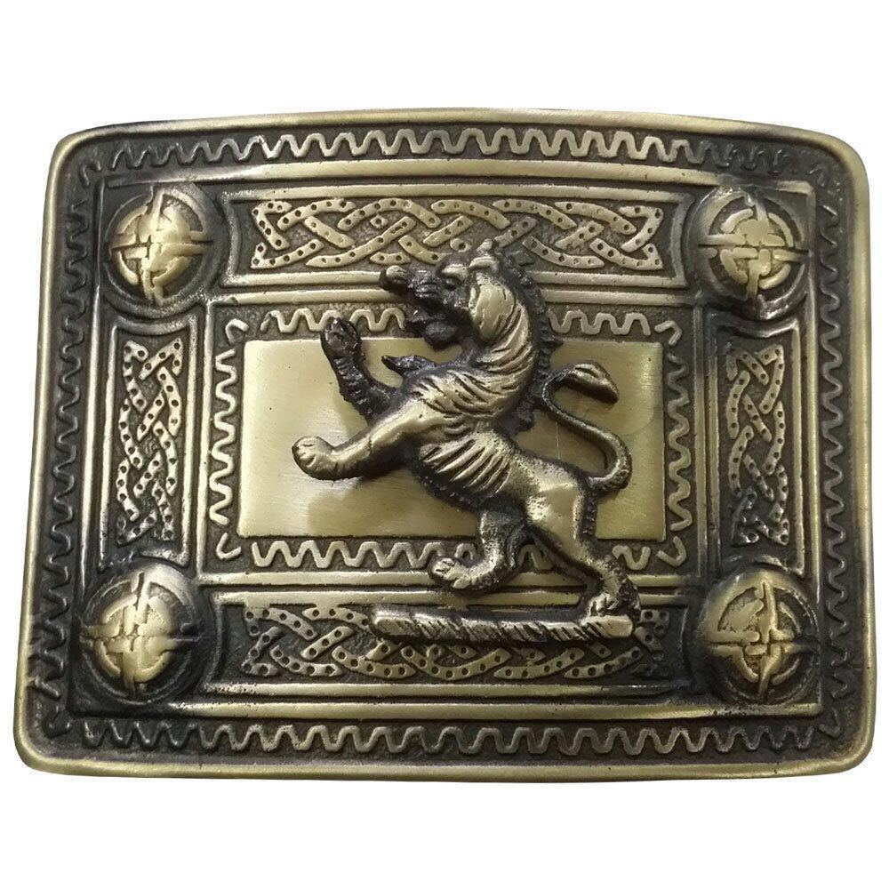 New Scottish Kilt Belt Buckle Lion Rampant Various Finish Highland ...