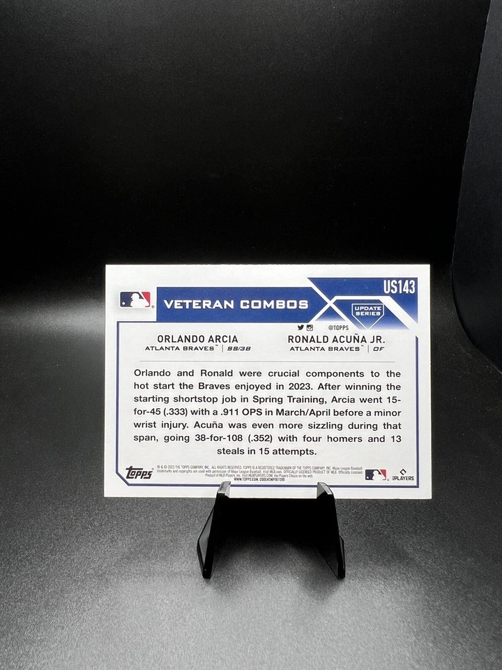 2023 Topps Update Atlanta Bats Awaken (Orlando Arcia/Ronald Acuña Jr ...