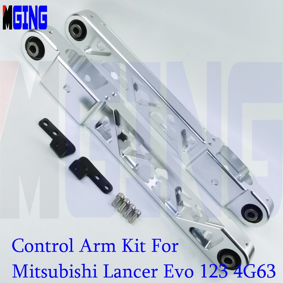 Rear Lower Control Arm For Mitsubishi Lancer EVO 1 2 3 4 4G63 Silver | eBay