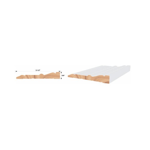 Baseboard Moulding Molding PRIMED WOOD FINGER JOINT LB11 - ProPack 10 ...