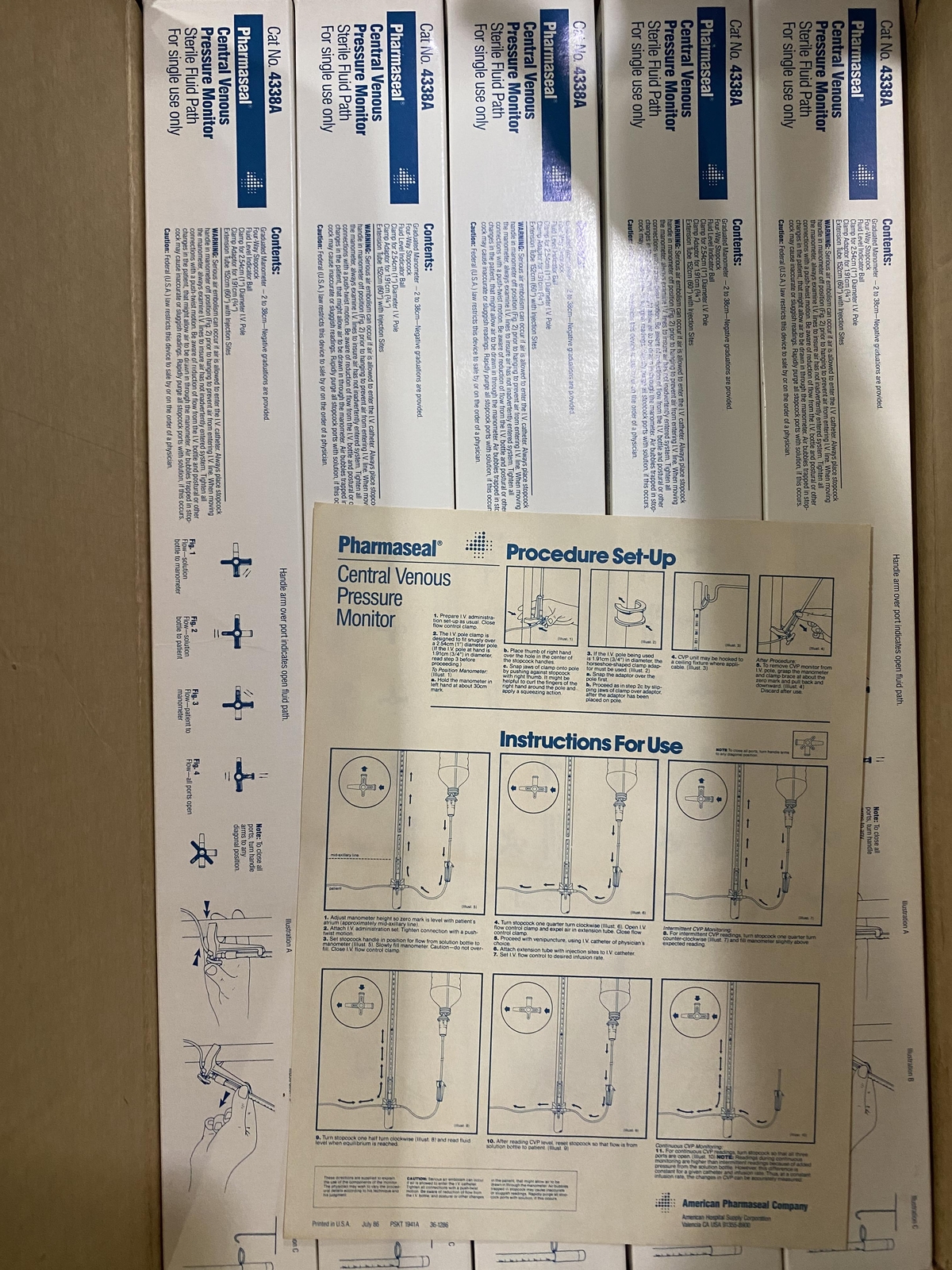 Baxter Pharmaseal 4338A Central Venous Pressure Monitor Box of 10 | eBay