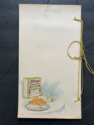 1920s Kellogg's Corn Flakes 6 Sample Menus Stiched Together | eBay
