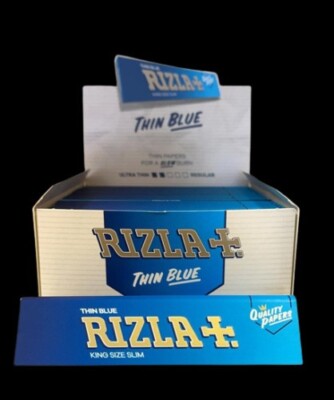RIZZLA BLUE KING SIZE SLIM THIN PAPER REFINED BOOKLETS OF 1-50 | eBay UK