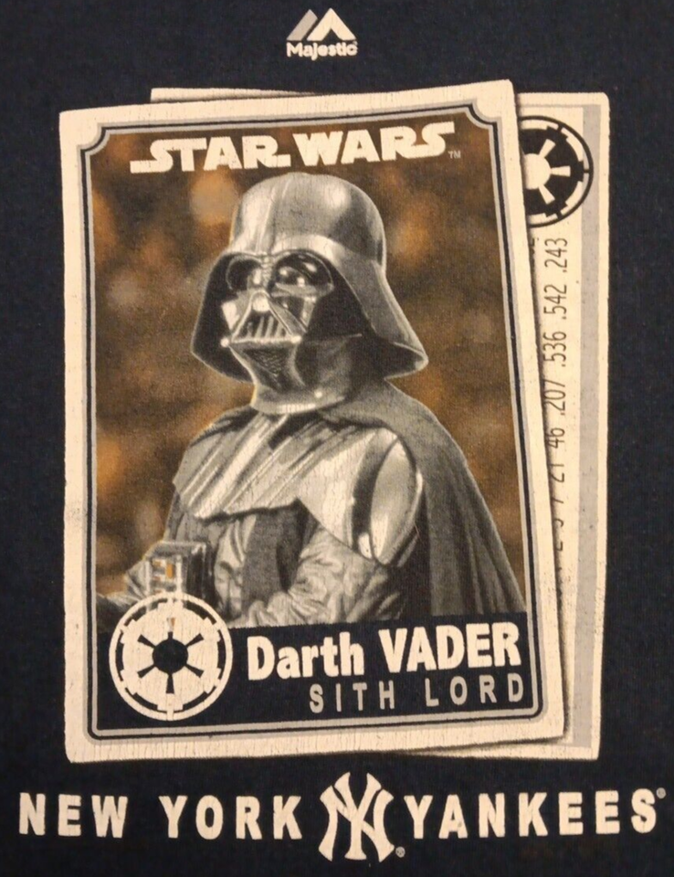 Unisex Lg Majestic New York Yankees x Star Wars Darth Vader Graphic T ...