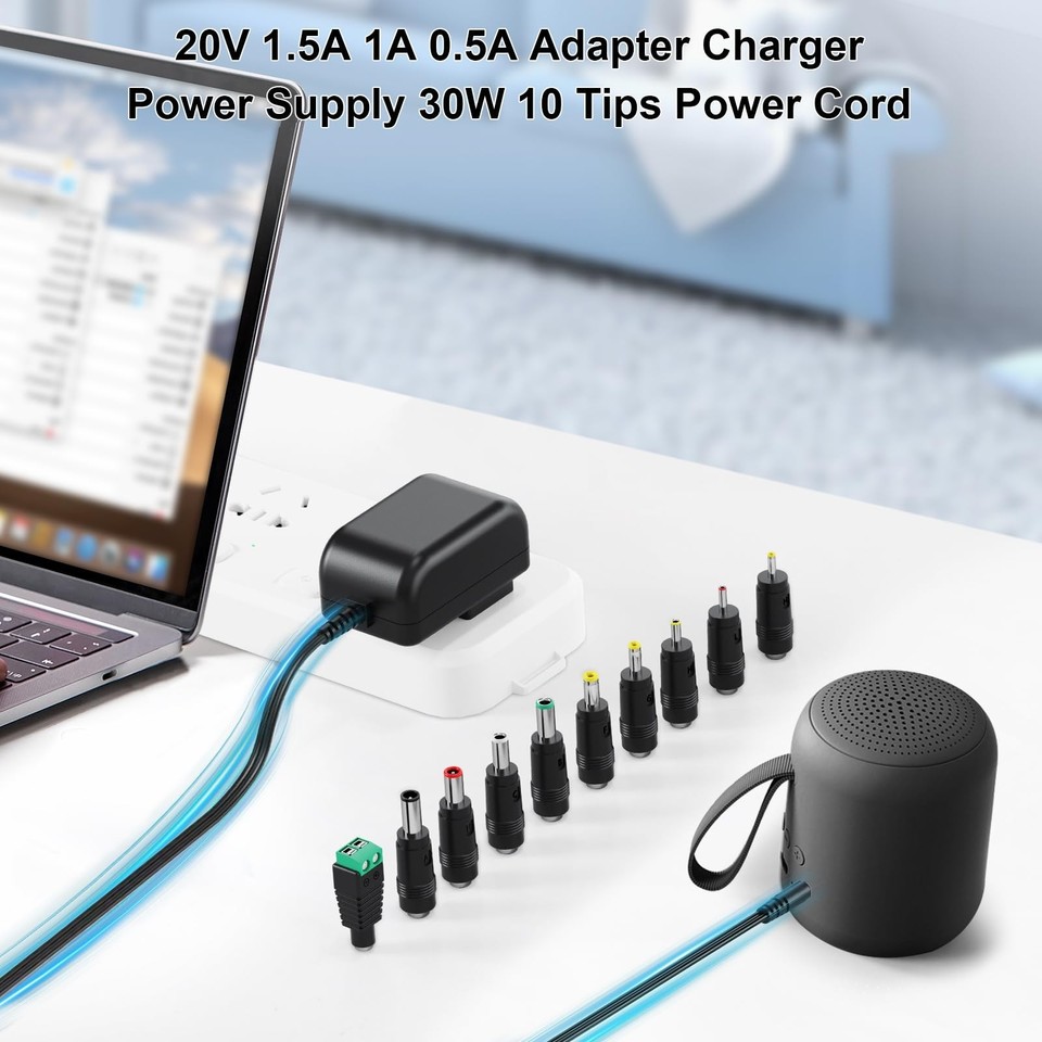 20V 1.5A 1A 0.5A AC Adapter Power Supply,30W 1.3A 900mA 500mA Power ...