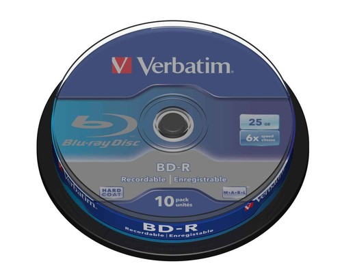 Verbatim BD-R Single Layer - Blu-ray Disc 25 GB, 6x Burning Speed, Scr ...