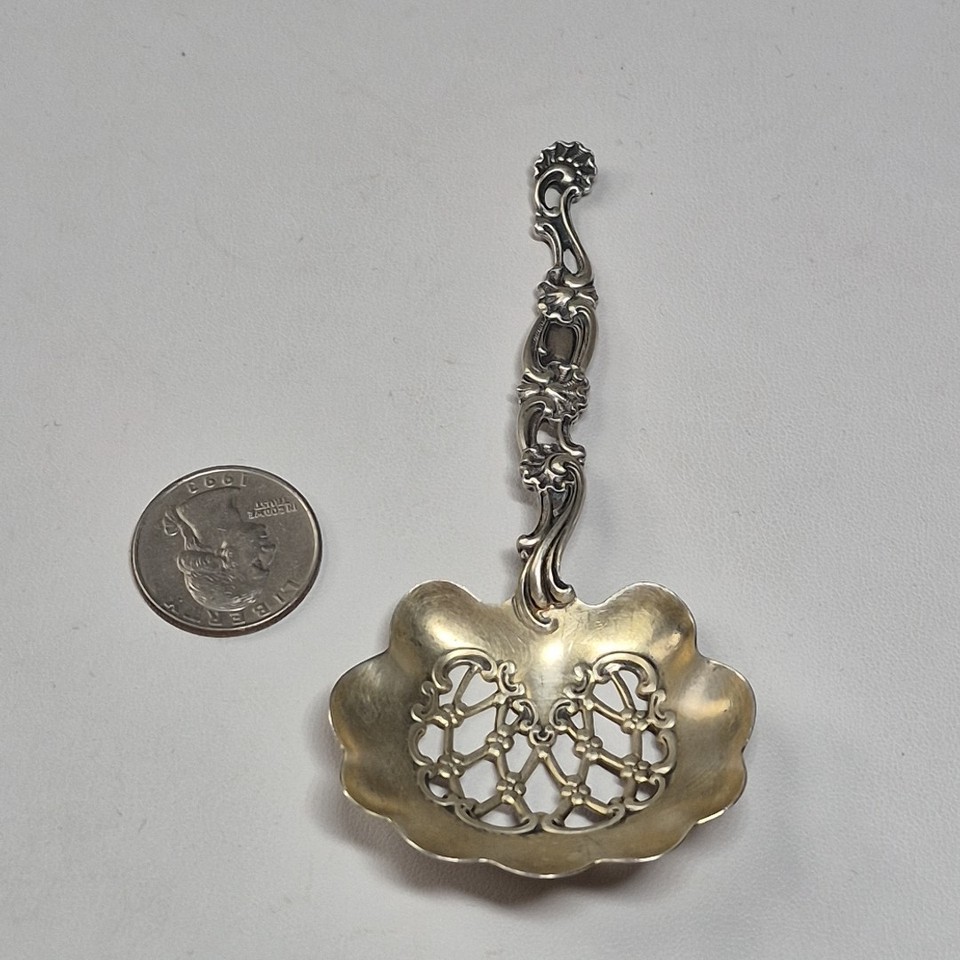 Openwork Bon Bon Spoon Whiting Sterling Silver 925 Filigree Art Nouveau ...