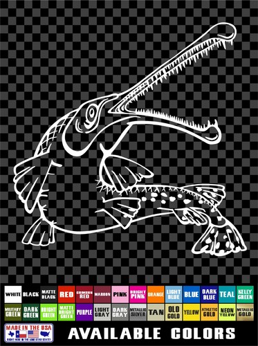Longnose Gar Bowfishing Sticker Needlenose Fishing Fish Bow Vinyl Boat ...