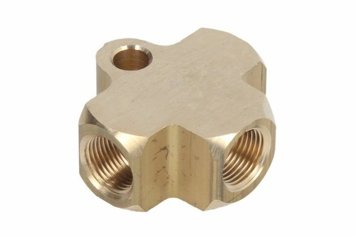 Brake Line Pipe Brass T 3 way Female Fitting Connector Splitter M12X1 ...