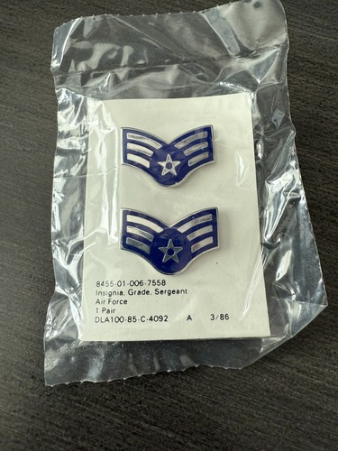 USAF - SENIOR AIRMAN E4 - DRESS COLLAR RANK PIN - AIR FORCE - SERGEANT ...