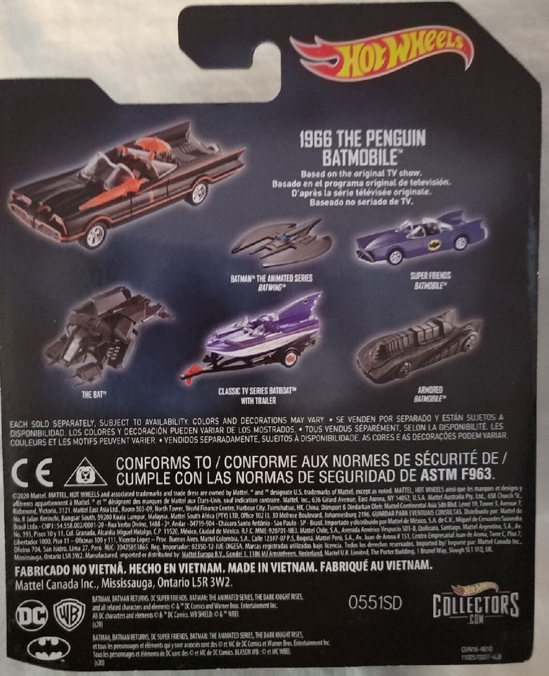 Hot Wheels Batman 1966 THE PENGUIN BATMOBILE Series 3 NIP | eBay