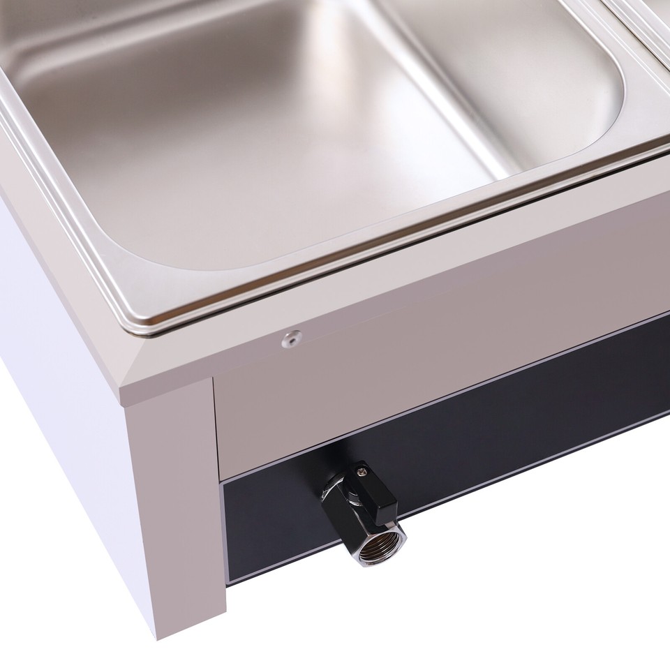 3 Pan Electric Food Warmer Steam Table Buffet Bain Marie Countertop ...