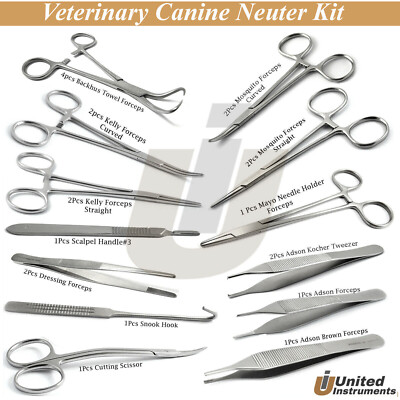 Feline Spay Pack Kit Contain Basic Surgery Instruments Set Surgical ...