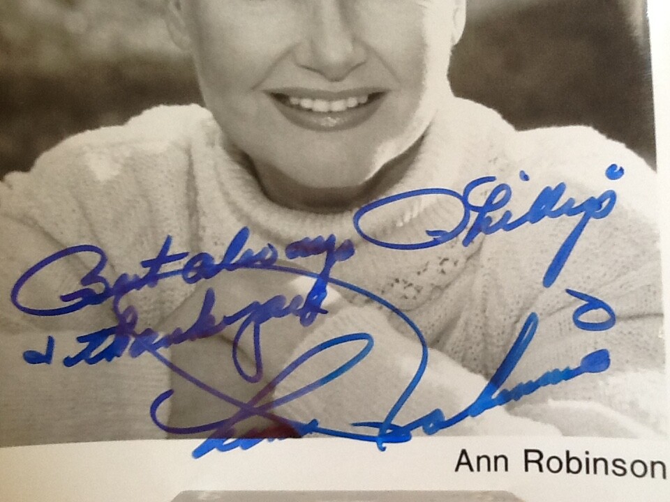 Ann Robinson SIGNED Photo 50s Movie Actress War of the Worlds Sci Fi ...