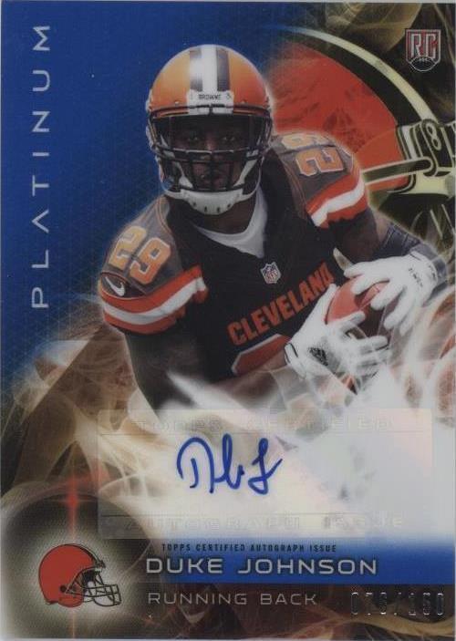 2015 Topps Platinum - Autographed Rookies Duke Johnson #AR-DJ Blue ...