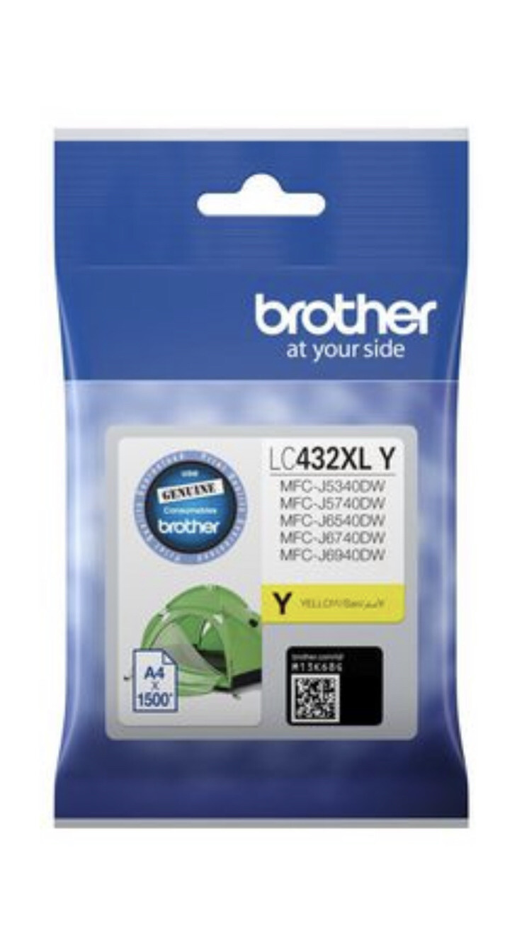 Genuine Brother LC432XL Y Yellow For MFC J5340 j5740 j6540 j6740 j6940 ...