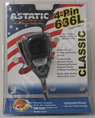 Retail Package ASTATIC 636 L noise canceling CB Ham Radio Microphone 4 ...