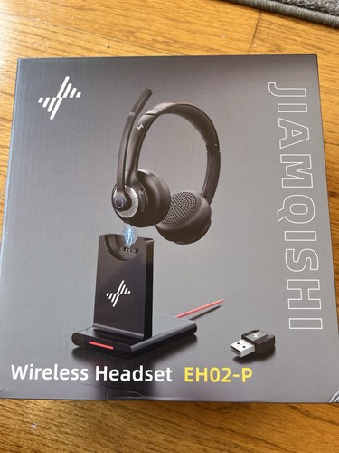 Jiamqishi EH02-P Black AI Noise Cancelling Bluetooth Wireless ...