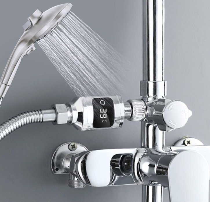 High-Accuracy LED Shower Thermometer,Shower Holder Instant-Read ...