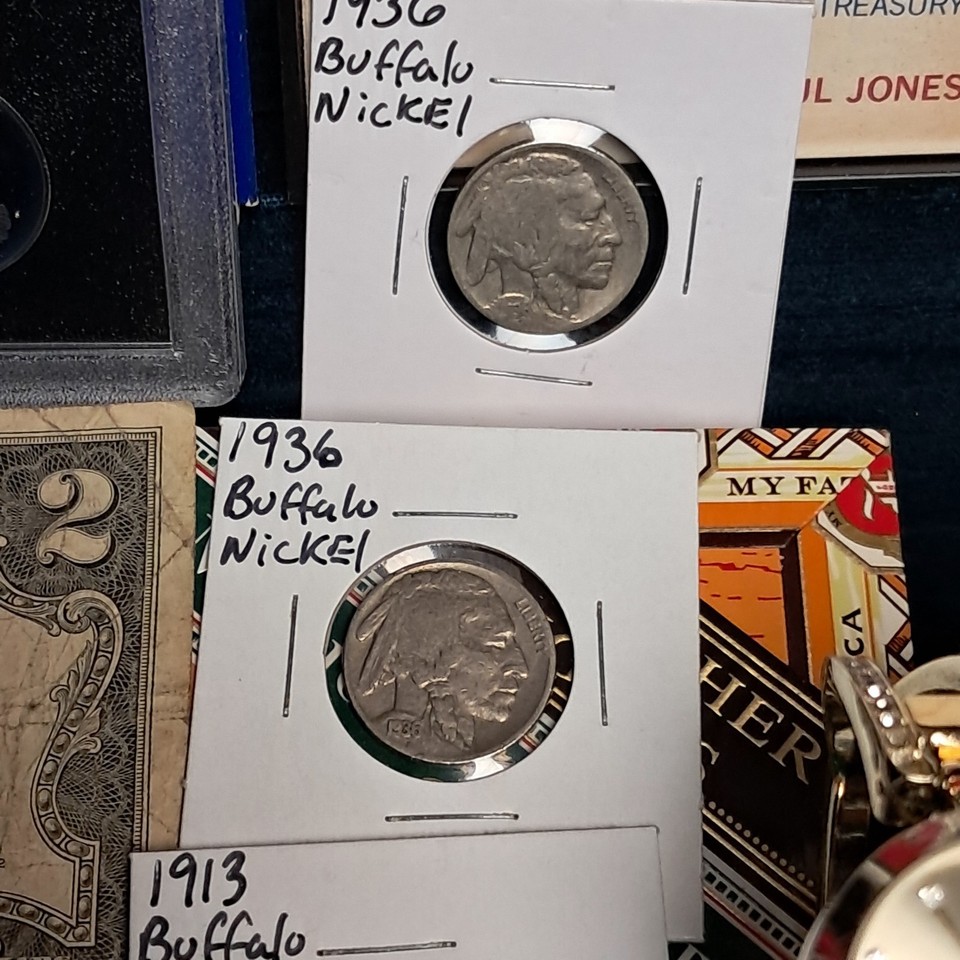 Estate Sale Coin Collection Junk Drawer Lot Collosol Bronze Meda Silver ...