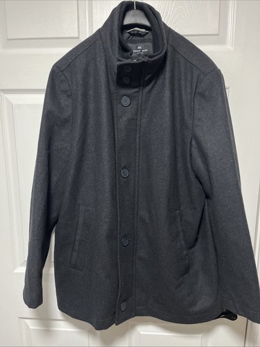Andrew Marc Men’s New York Dorsey Car Coat Charcoal Dark Gray Size ...