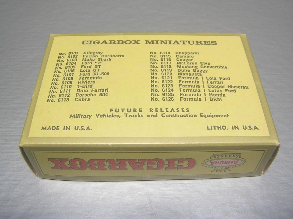 Aurora Cigar Box 6111 Dino Ferrari Vintage Original toy Mint in Box | eBay