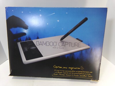 Wacom Bamboo CTH-470 Tablet Drawing Capture Pen & Touch in Box ...
