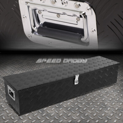 49"X13"X10" BLACK ALUMINUM PICKUP TRUCK TRUNK BED TOOL BOX TRAILER ...