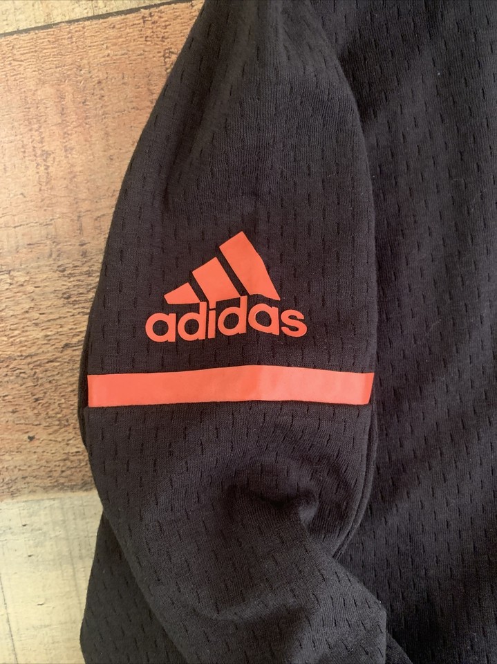 NWT Adidas Men's Black Miami Hurricane Jersey Hoodie Pullover Sample ...