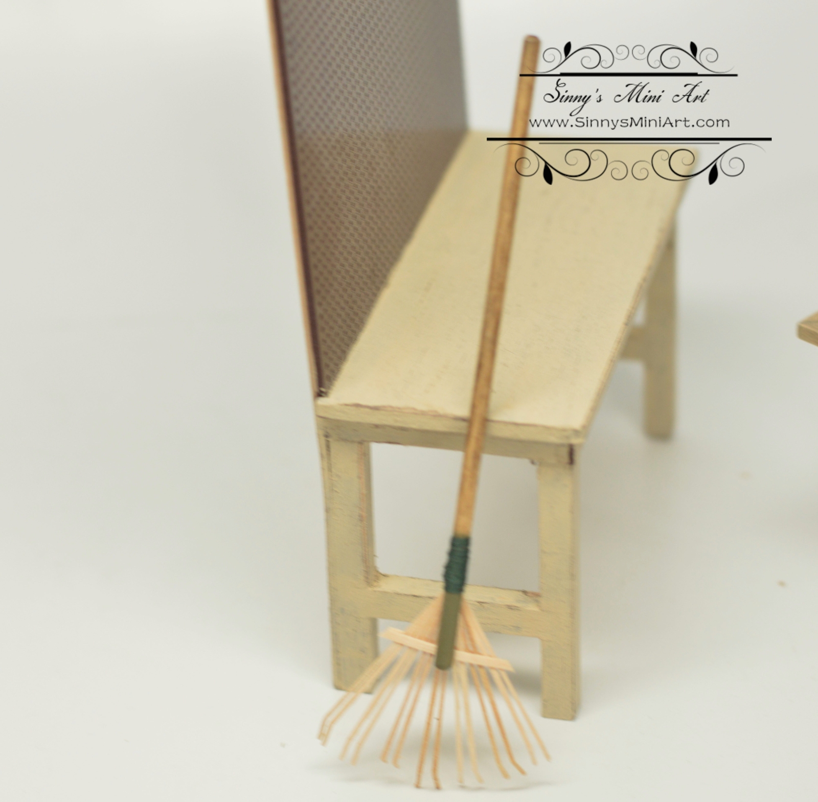 1:12 Dollhouse Miniature Leaf Rake/Bamboo Rake MWC 514 | eBay
