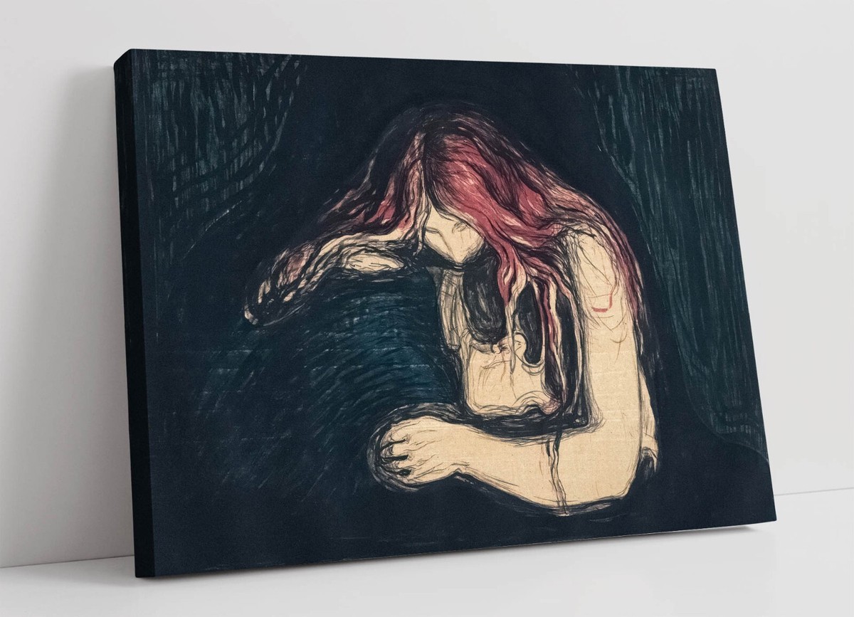 Edvard Munch Vampiro Ii The Vampire Vol.2 By Edvard Munch Wall Art