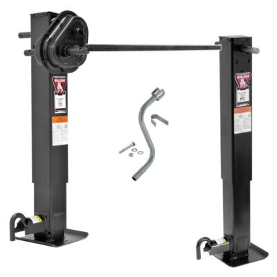 Bulldog Tandem 2-Speed 12K Square Trailer Jack Drop Spring Return w ...