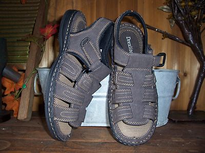 DREXLITE MENS SANDALS SIZE 7M COLOR BROWN MENS CASUAL BEACH SHOES ANKLE ...