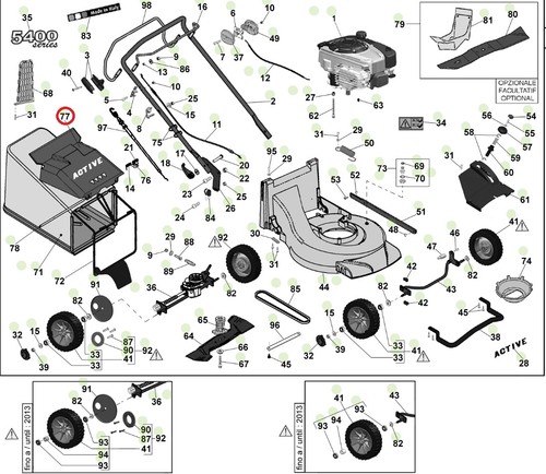 Deflector Stone Guard Original Active Lawn Mower Models 5400 Sb 050396 ...