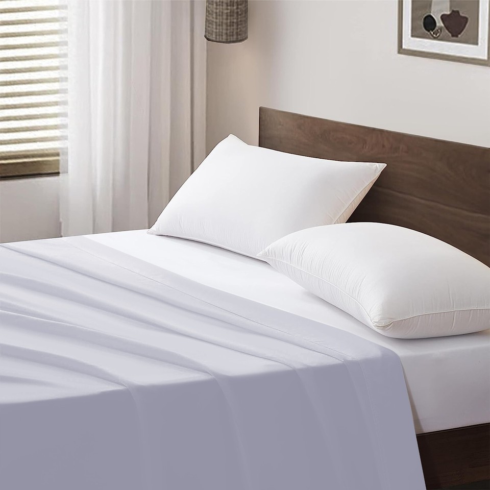 Egyptian Cotton Flat Sheet 400 TC Bed Flat Sheets Single Double Super ...