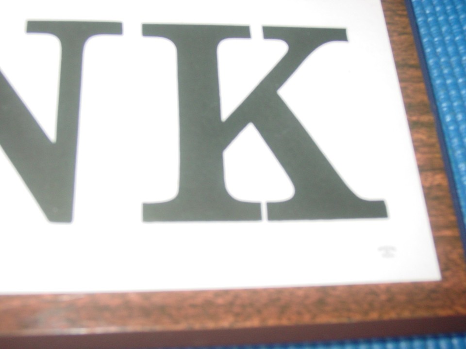 1960'S IBM THINK WOOD DESK WALL SIGN MCM PLAQUE 14 X 5" VTG COMPLIMENTS ...