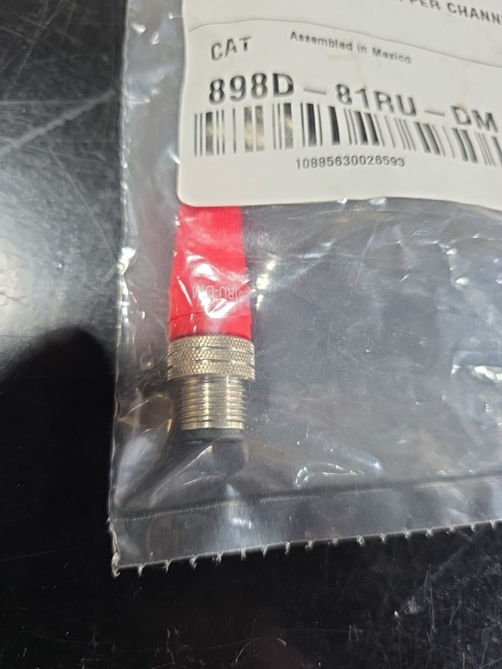 Allen Bradley 898D-81RU-DM Shorting Plug, Red M12 898D 10-30 Vdc ...
