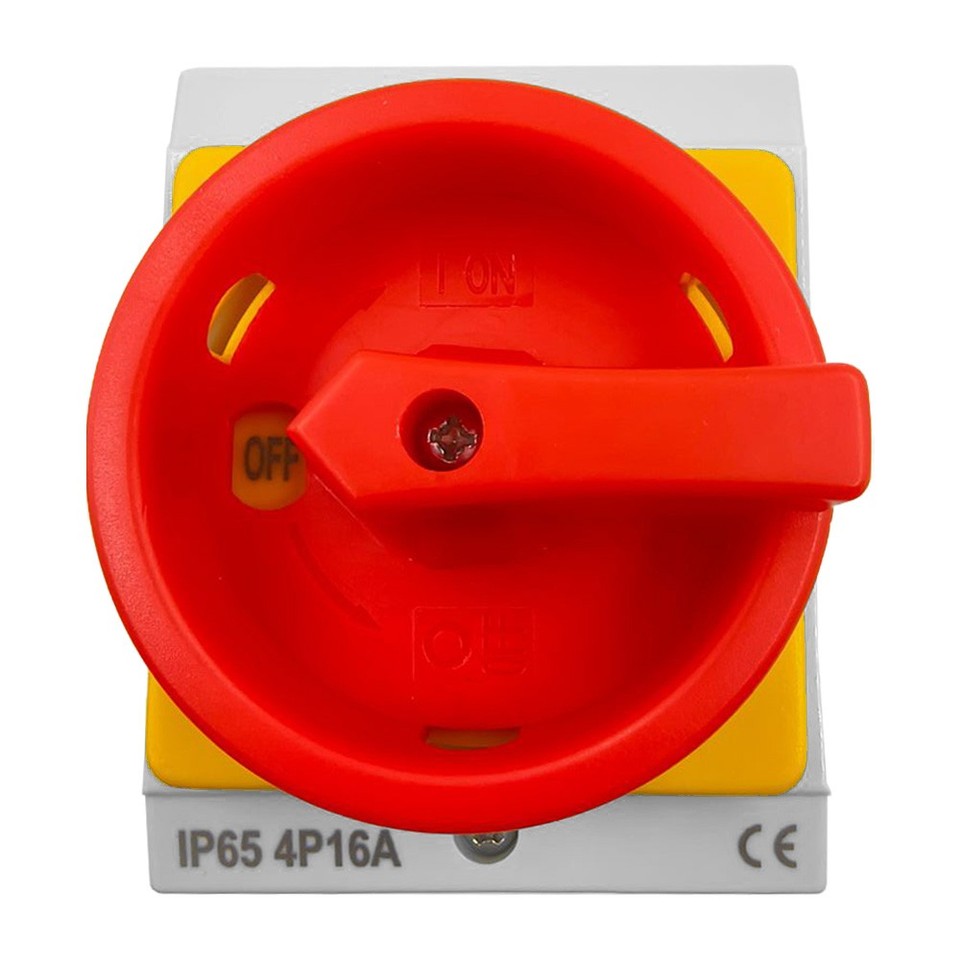 4 Pole 230-440V 16A Indoor Outdoor Disconnect Switch Rotary Isolator ...