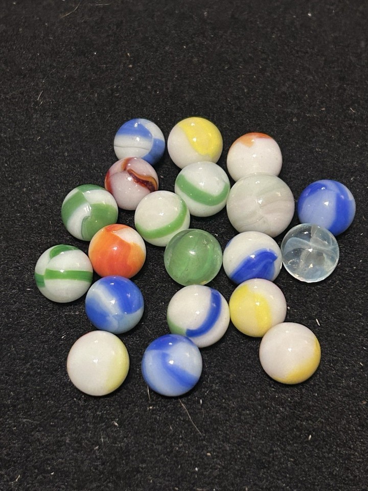 Vintage Uranium Glass UV Reactive Marbles Lot Of 20 Alley Peltier ...